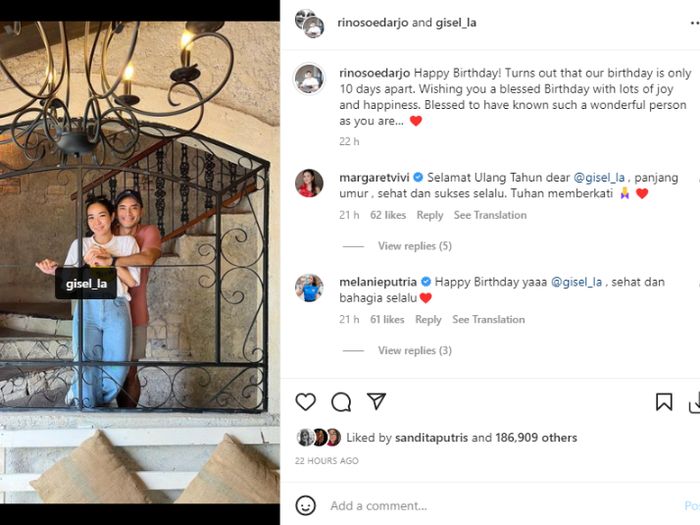 Gisel Ultah, Penampilan Serasi dengan Rino Soedarjo Sang Pacar Baru Curi Perhatian