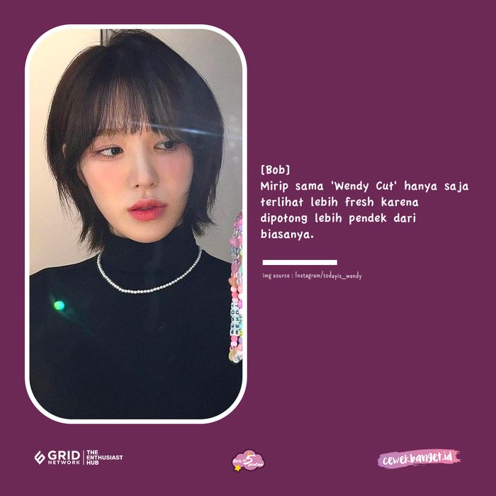 Inspirasi Model Rambut Pendek Korea a la Wendy Red Velvet. Cute ...