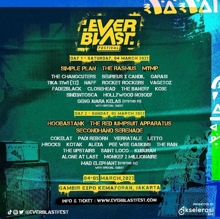 Line Up Everblast Festival 2023 Hari Pertama, Konser Musik Musisi Hits ...