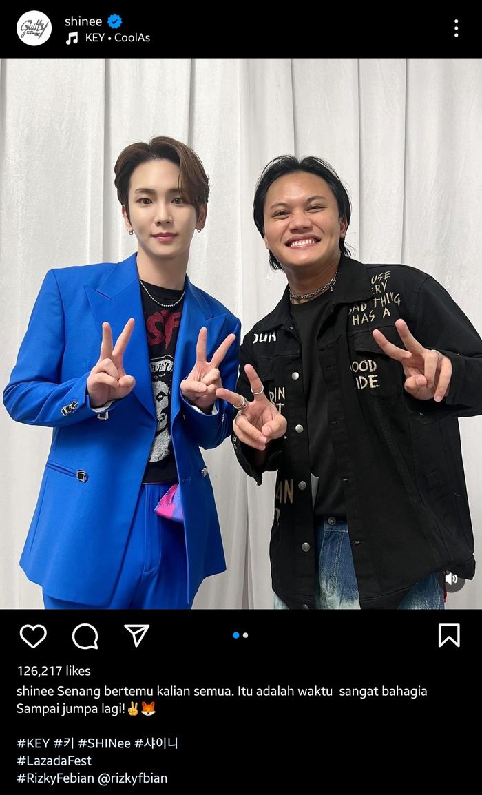Rizky Febian Foto Bareng Key Hingga Debut di Instagram SHINee, Netizen ...