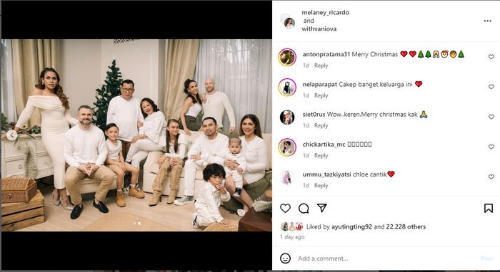 Elegannya Potret Keluarga Melaney Ricardo Saat Natal 2023, Wajah sang ...