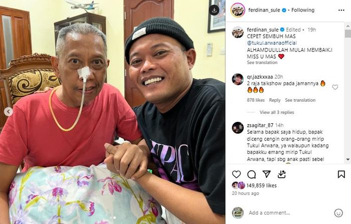 Beredar Foto Tukul Arwana yang Terlihat Membaik, Tarzan Ungkap Kondisi ...