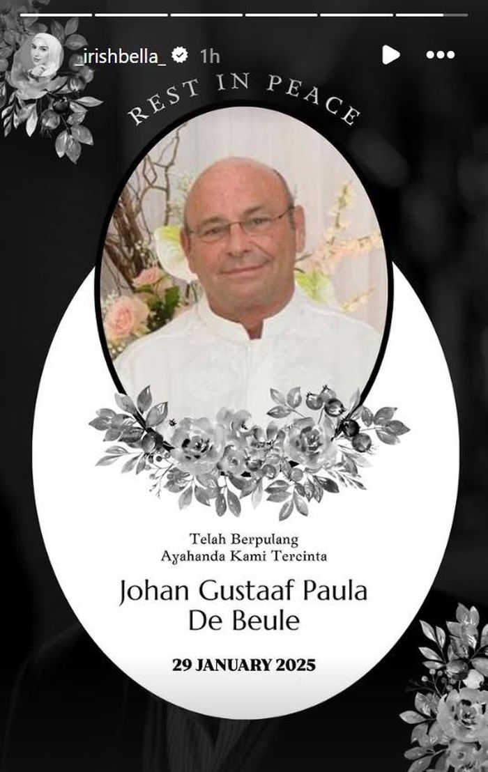 Profil Johan De Beule, Ayah Irish Bella yang Meninggal Dunia di Usia 66 ...