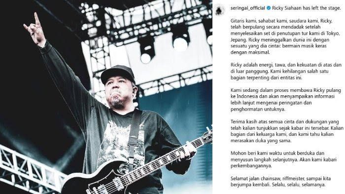Innalillahi, Ricky Siahaan, Gitaris Band Seringai Meninggal Dunia saat ...
