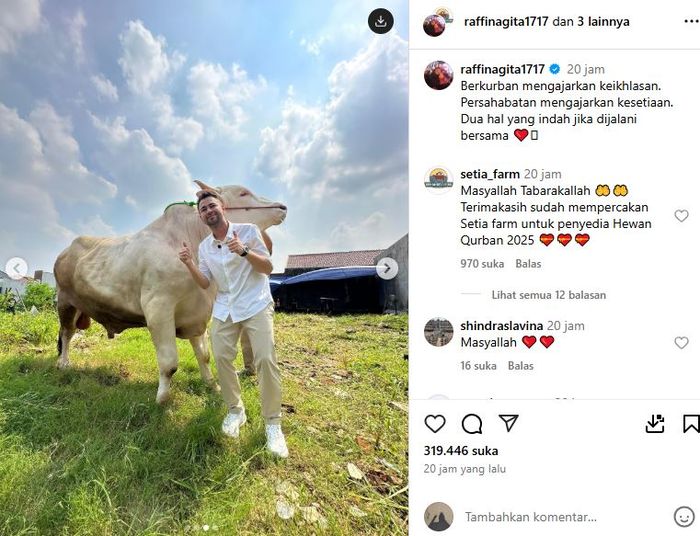 Penampakan Sapi Kurban Raffi Ahmad yang Diborong dari Peternakan Irfan Hakim Bikin Salfok, Super ...