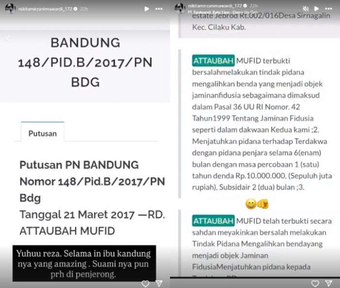 Jelang Sidang Dugaan Wanprestasi, Pihak Nikita Mirzani Bongkar Tabiat Reza Gladys, Ada Apa?