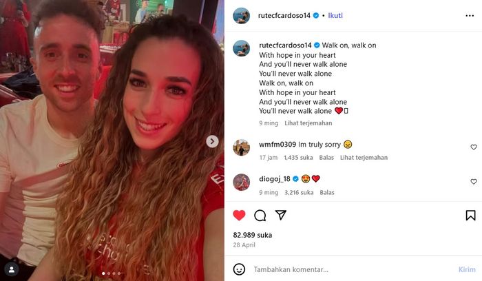 Kisah Cinta Tragis Diogo Jota dan Rute Cardoso, Berawal dari SMA dan ...