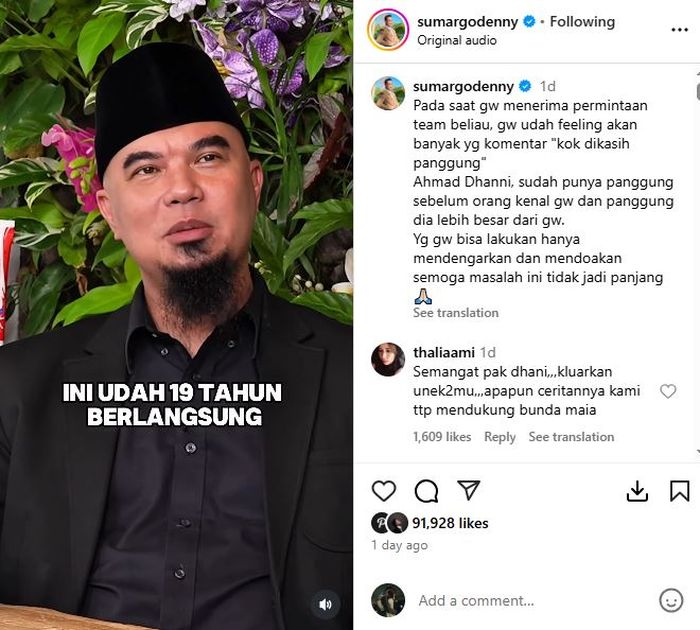 Denny Sumargo Dituding Kasih Panggung ke Ahmad Dhani untuk Korek Aib Maia Estianty, Begini ...