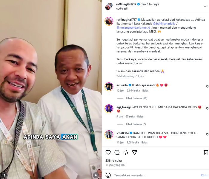 Lagu MBG Viral, Bahlil Lahadalia Cari sang Pencipta: Benar Penasaran