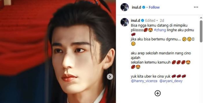Profil Zhang Ling He, Aktor Drama China yang Diidolakan Inul Daratista ...
