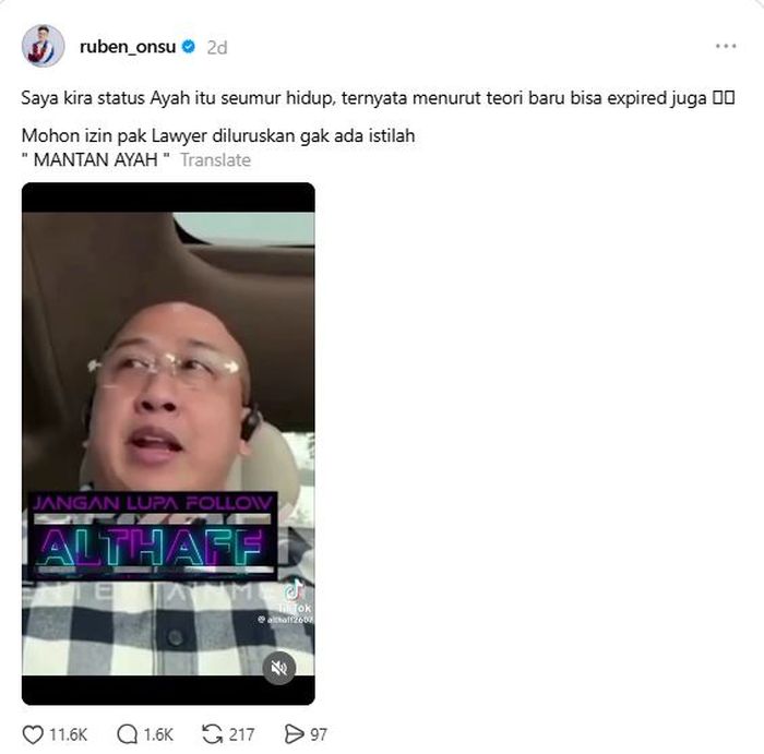 Ruben Onsu Semprot Pengacara Sarwendah yang Blunder Sebut Status Mantan ...