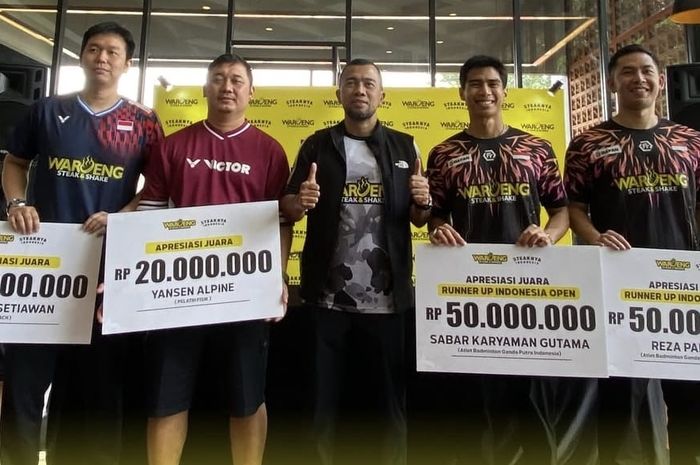 Sabar/Reza Dapat Bonus Rp100 Juta Usai Raih Peringkat Kedua di Indonesia Open 2025 - Bolasport.com