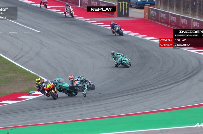 Hasil Moto2 Catalunya 2025 - Rival Tetangga Mario Aji Crash, Holgado Ukir Sejarah di Catalan ...