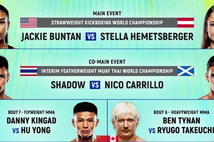 Hasil ONE Fight Night 40 - Stella Hemetsberger dan Nico Carrillo Rebut ...