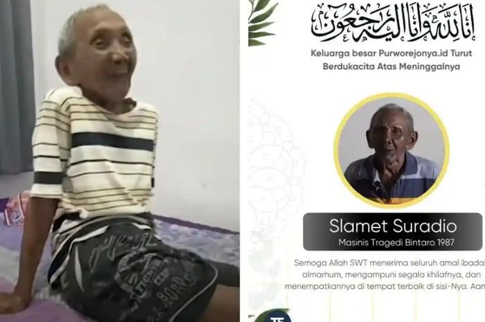 Profil Mbah Slamet Suradio, Masinis Tragedi Bintaro 1987 yang Baru Saja ...