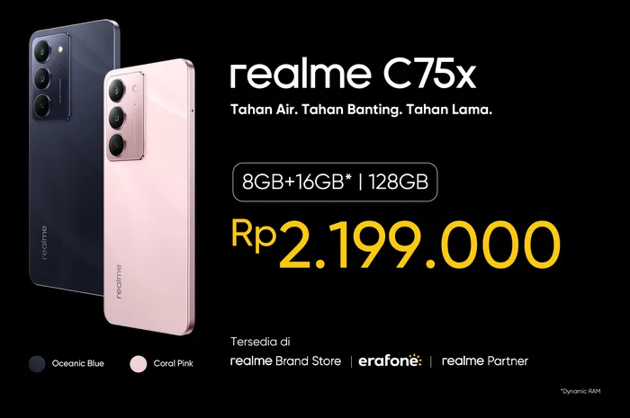 realme C75x Hadirkan Kemampuan Tahan Air Di Harga Lebih Terjangkau