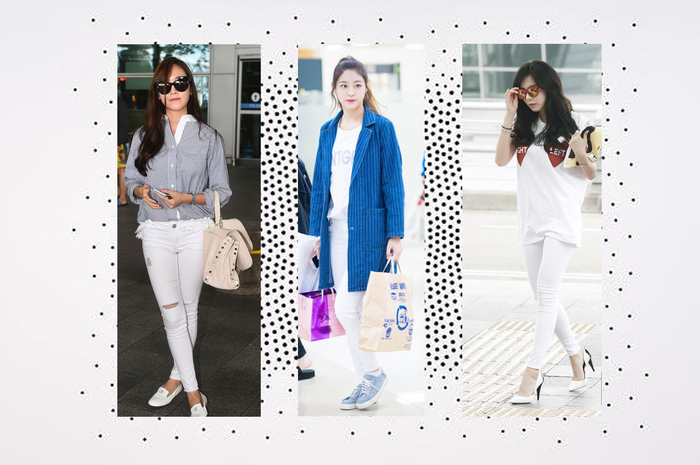 Contek 8 Inspirasi Padu Padan White Jeans dari Seleb Korea yang Simpel dan Kece - Page 2