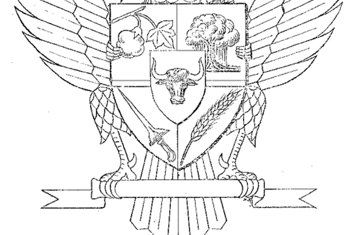 Sketsa Gambar Burung Garuda Pancasila