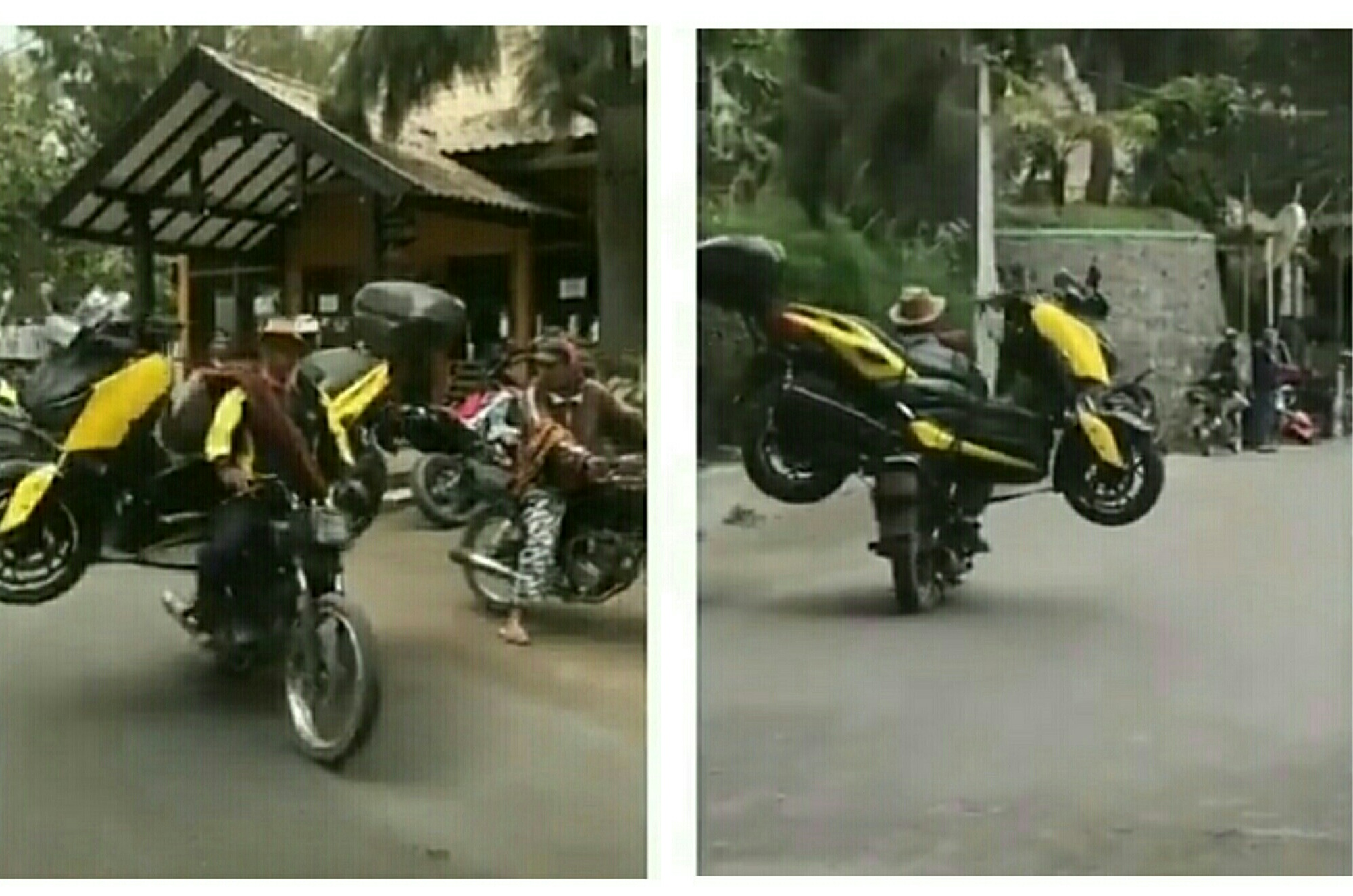 Bukan Kaleng-kaleng, Aksi Motor Tua Gendong Yamaha Xmax di Jok Belakang ...