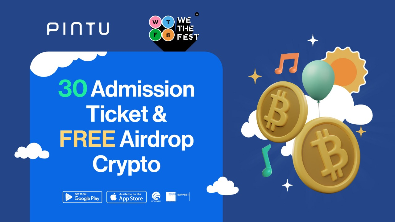 PINTU Jadi Sponsor We The Fest 2022, Bisa Dapat Airdrop Bitcoin Gratis