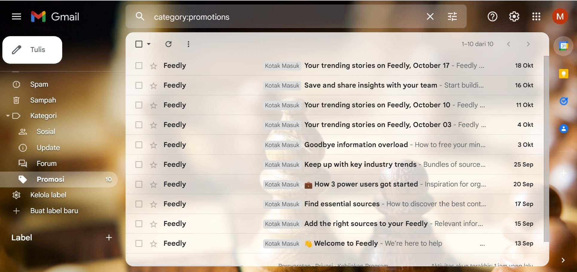 Bosan dengan Tampilan Gmail, Ini dia Cara Ubah Background Gmail