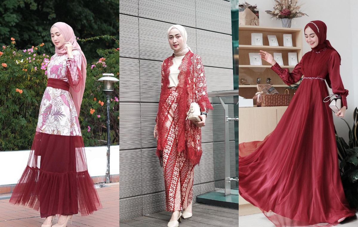 5 Outfit Hijab Warna Merah Cocok Buat Kondangan, Siap Jadi Perhatian