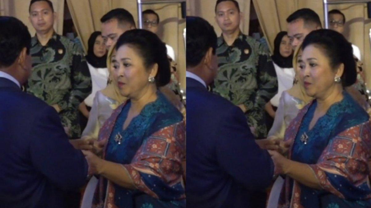 Hadiri Kondangan Anak Menteri, Terekam Momen Interaksi Prabowo dan Titiek Soeharto, Obrolan ...