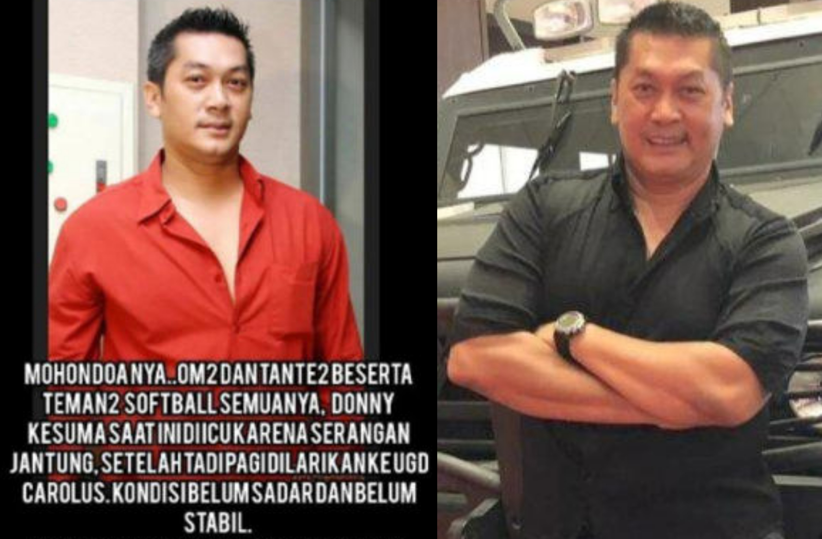 Innalillahi, Aktor Donny Kesuma Dikabarkan Terkena Serangan Jantung, Kondisinya Tak Sadarkan ...