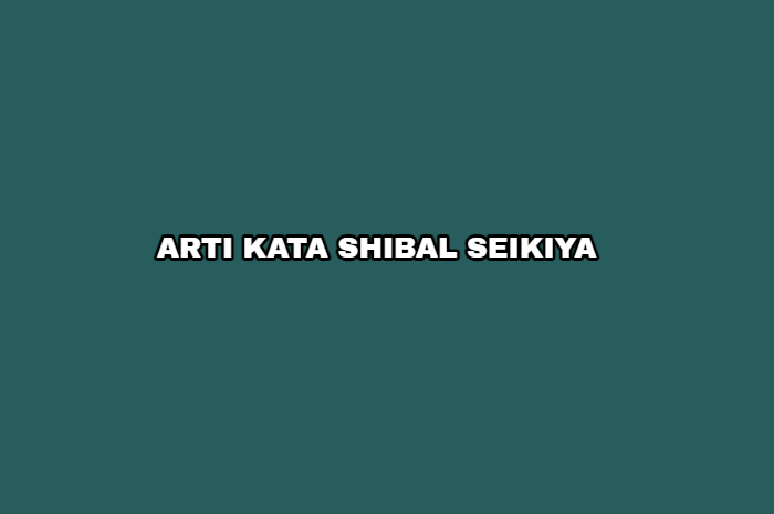 Viral di TikTok Istilah Shibal Sekiya, Kata yang Diduga Diucapkan Shin ...