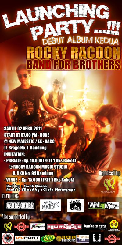 PRESS RELEASED LAUNCHING ALBUM "ROCKY RACOON - BAND FOR BROTHERS"