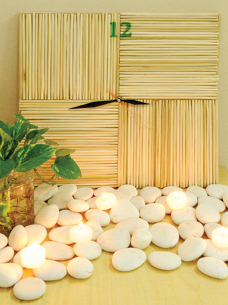 DIY: Membuat Jam dari Sumpit Bambu