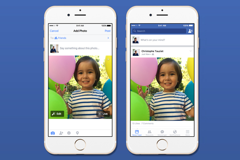 Facebook Uji Coba Fitur Live Photos di Perangkat iOS