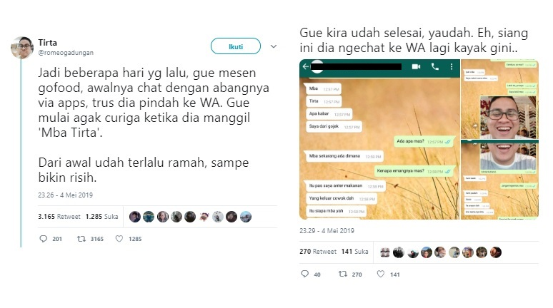 Viral Cerita Customer Cowok yang Digoda Driver Ojol karena Dikira Cewek ...