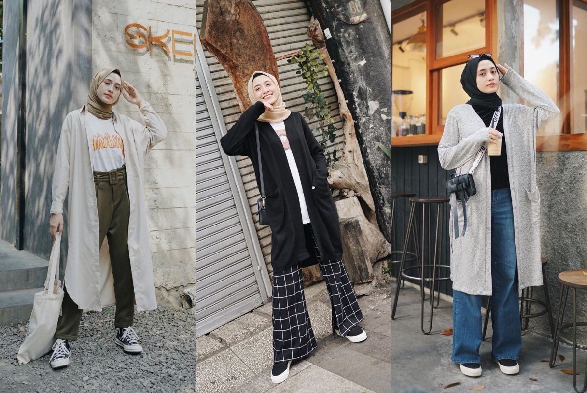 7 Inspirasi Paduan Long Outer Hijab Kekinian, Dijamin Tidak Boring ...