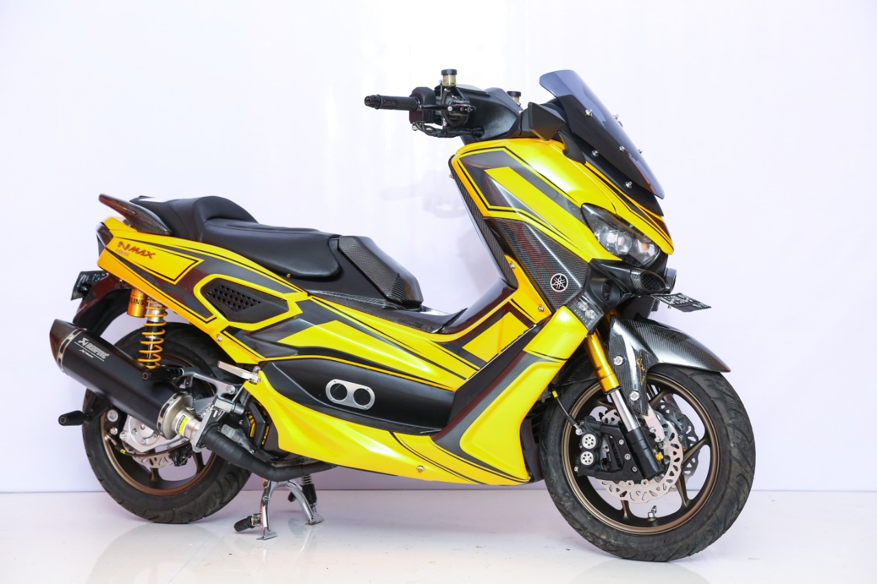 Canggih Nih, Punya Tampang Mirip Yamaha XMAX, Modifikasi Yamaha NMAX ...