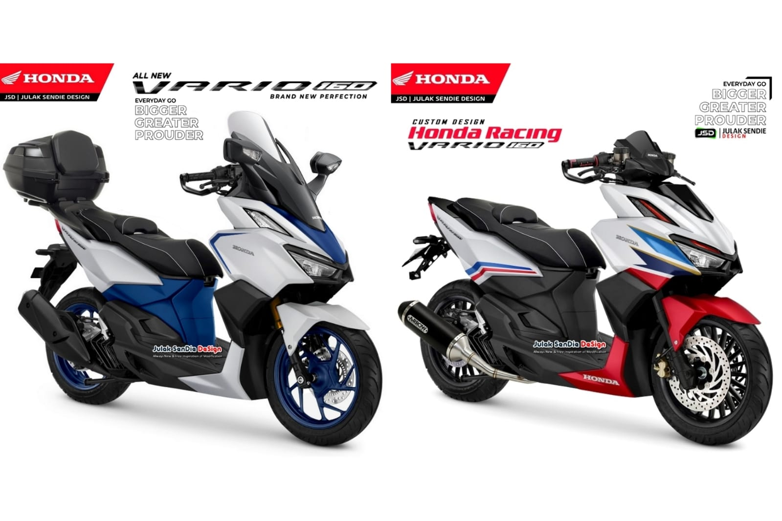 Modifikasi Digital All New Honda Vario 160, Konsep Touring ala Honda ...