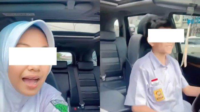 Viral Anak Berseragam SMP Nyetir Mobil Bareng Temen Perempuan, Warganet ...