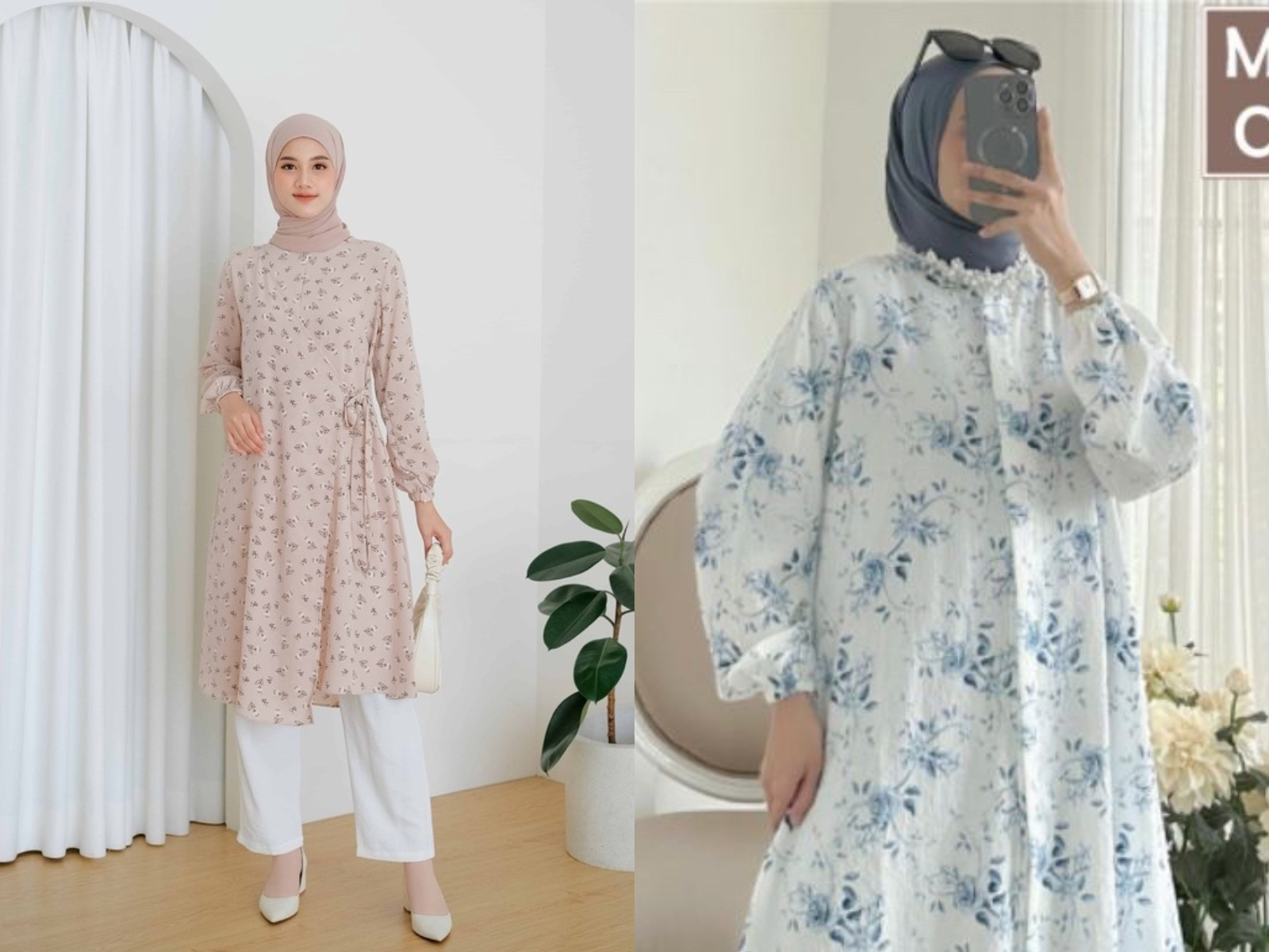 4 Rekomendasi Tunik Motif Bunga untuk Lebaran Idul Adha, Mulai Rp80 ...