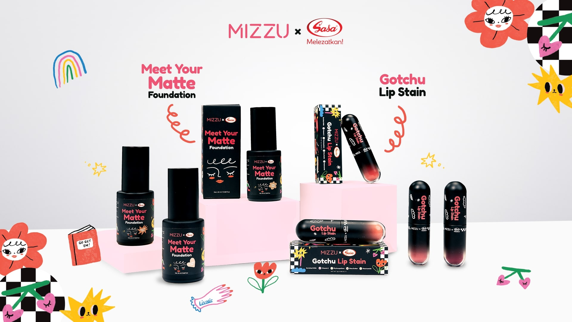 List Makeup MIZZU x SASA Ada Foundation dan Lip Stain Serum! | CewekBanget