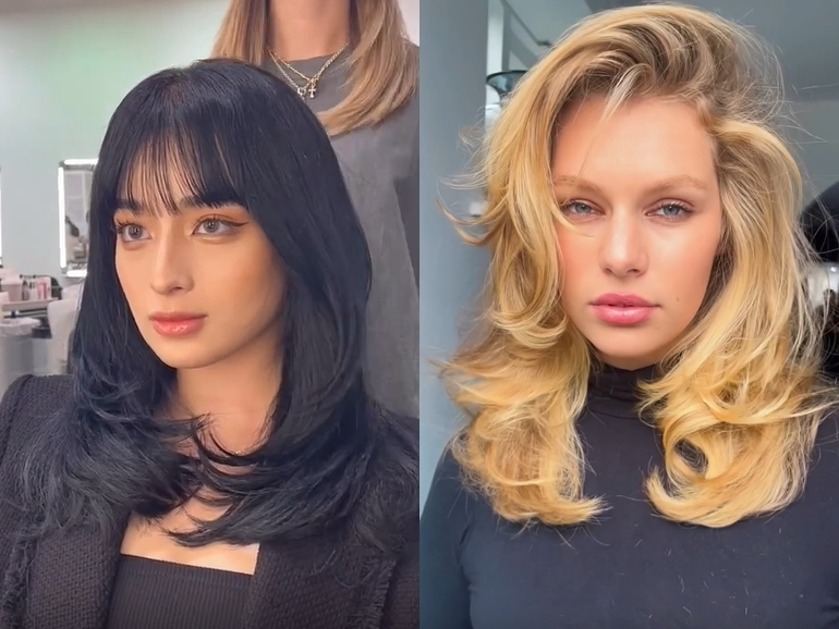 Inspirasi Model Rambut Butterfly Cut Sebahu, Tren Model Rambut 2024 ...