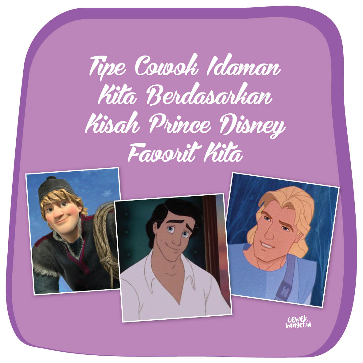 Tipe Cowok Idaman Kita Berdasarkan Kisah Prince Disney Favorit Kita ...