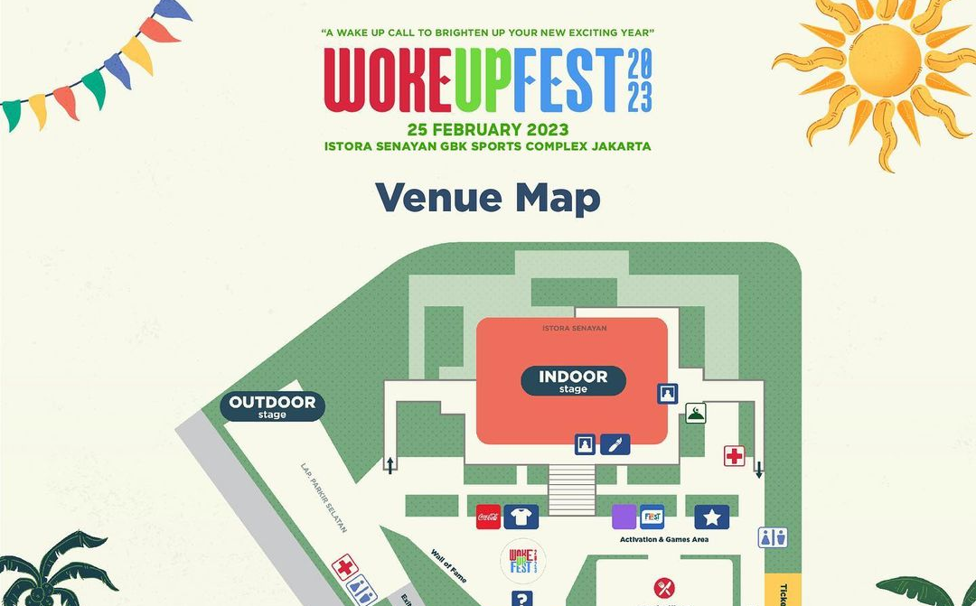 Berikut Venue Map Woke Up Fest 2023. Save Biar Enggak Bingung! - Page all