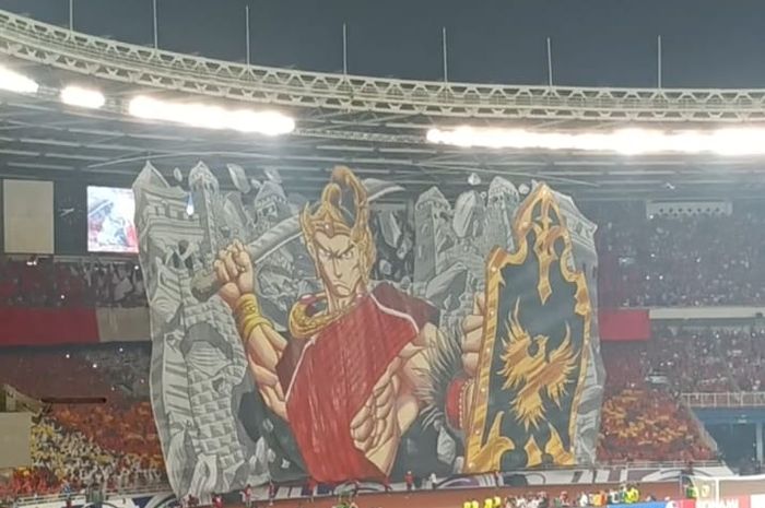 Timnas Indonesia Vs China - Ada Tifo Gatotkaca Dobrak Tembok Raksasa ...